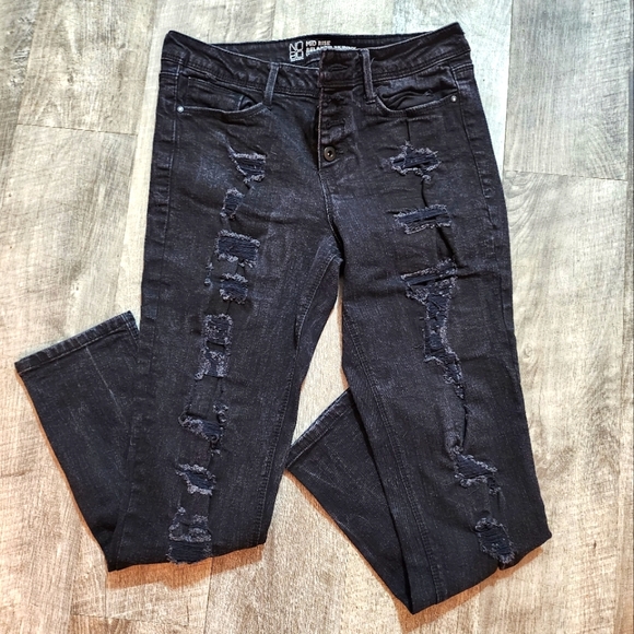 NOBO | Jeans | Midrise Relaxed Distressed Skinny Jeans | Poshmark